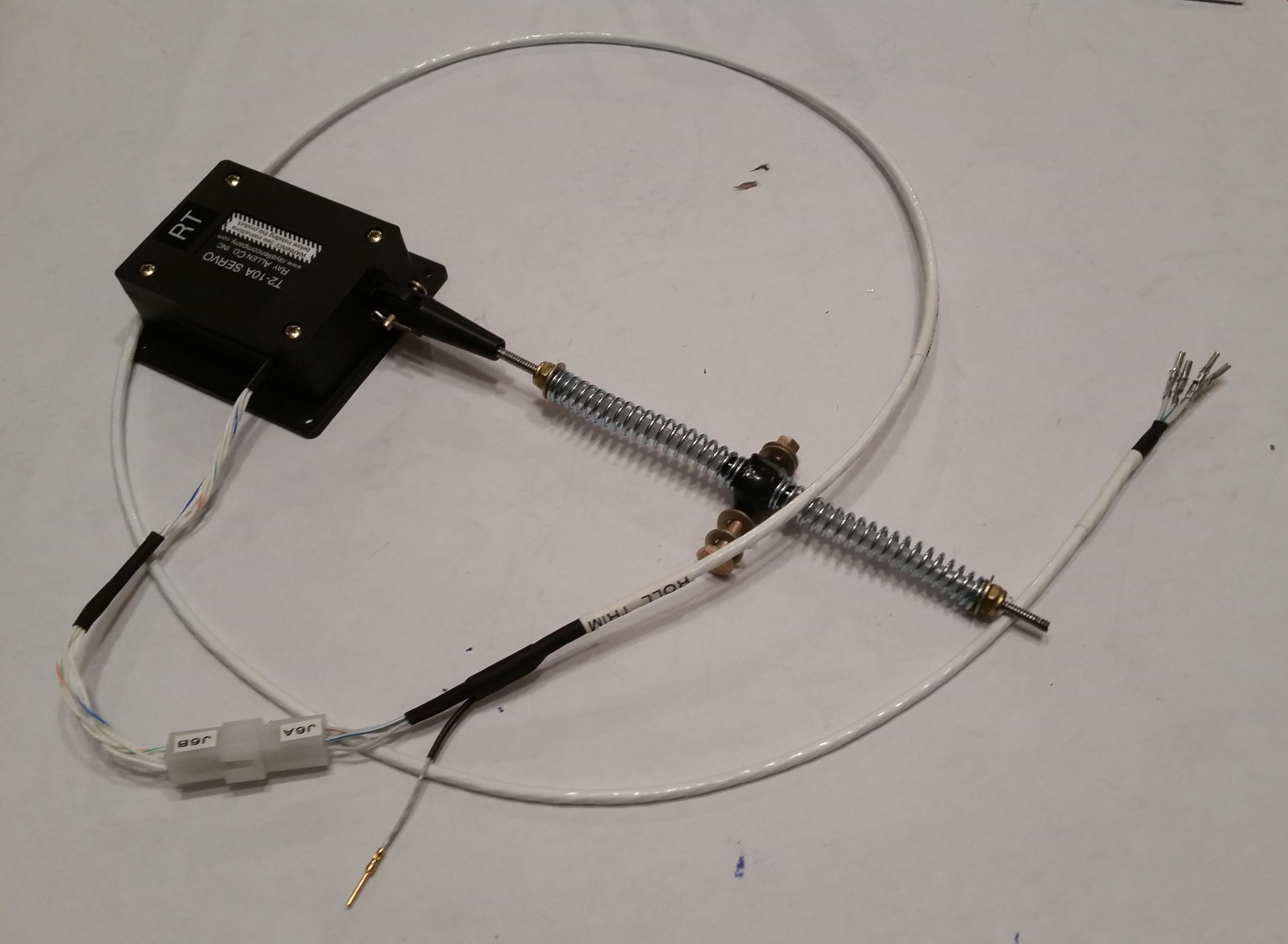 5-wire roll trim & ELT GPS cable complete! | A Long EZ Push