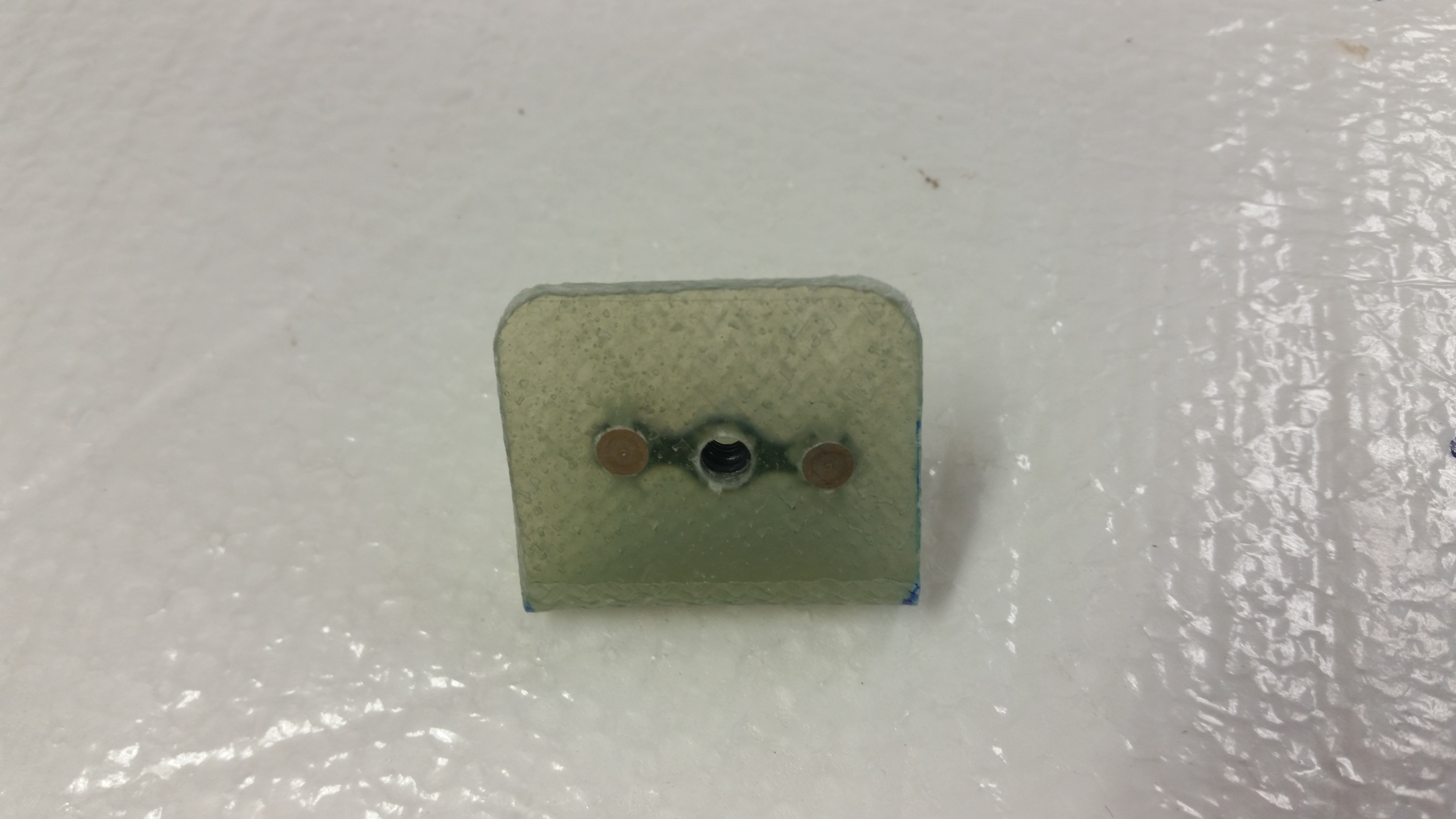 Forward kick plate mounting bracket prepped & shaped | A Long EZ Push