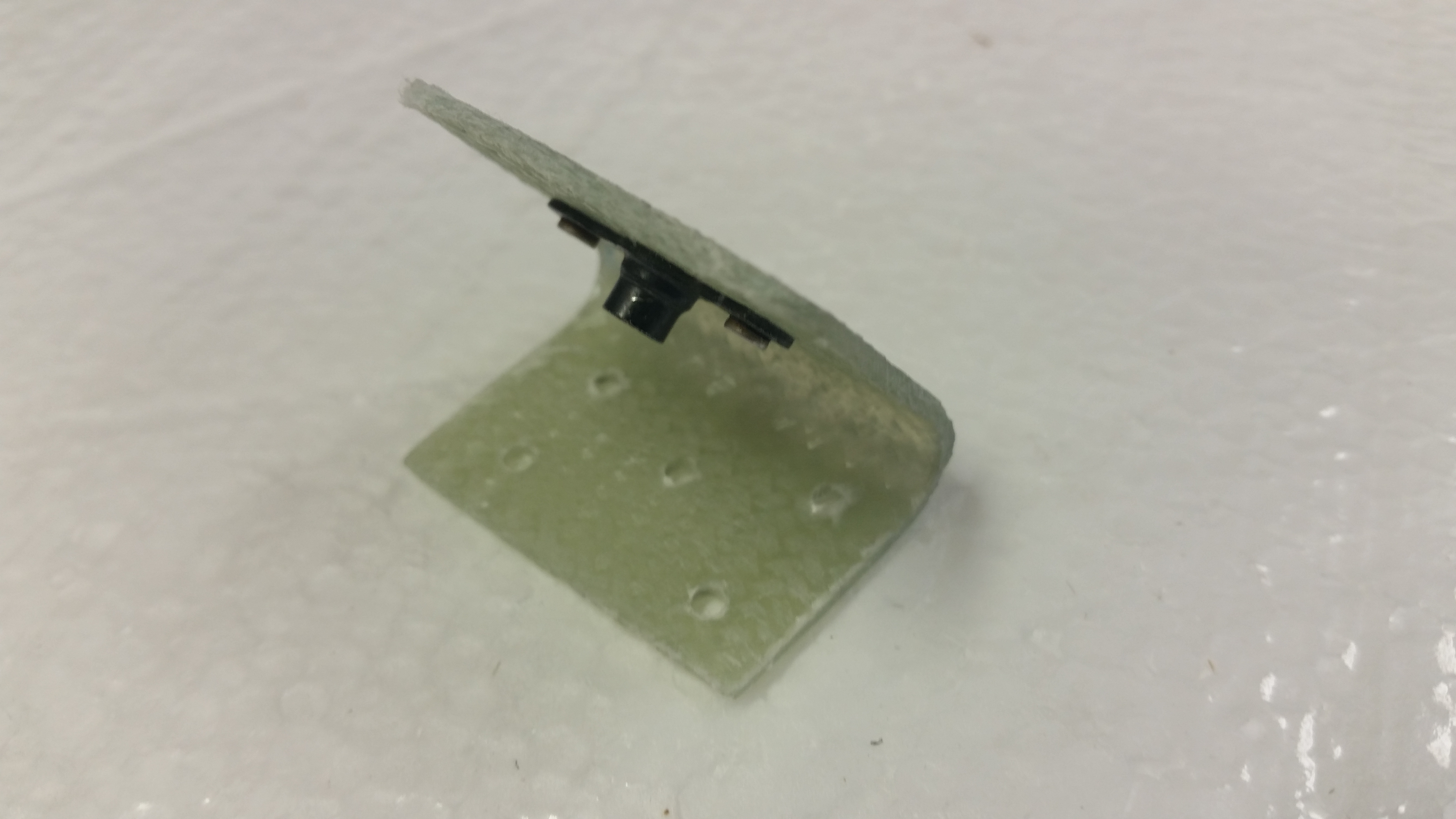 Forward kick plate mounting bracket prepped & shaped | A Long EZ Push