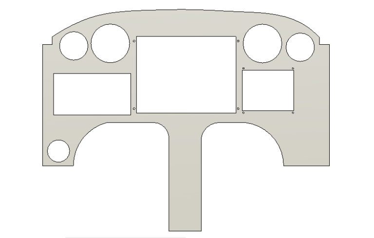 Instrument Panel drawn in CAD | A Long EZ Push