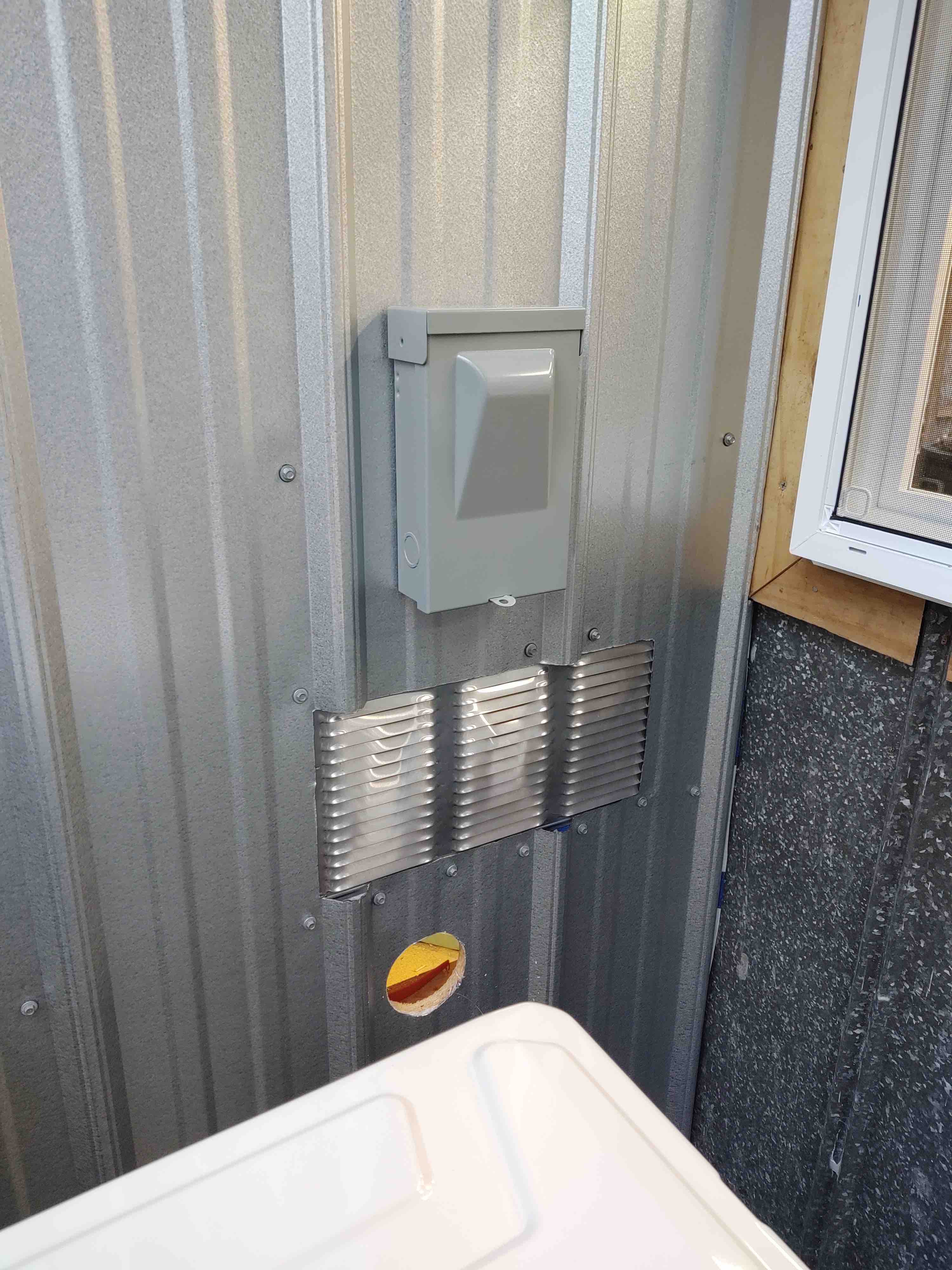 External circuit breaker box for HVAC outside unit | A Long EZ Push