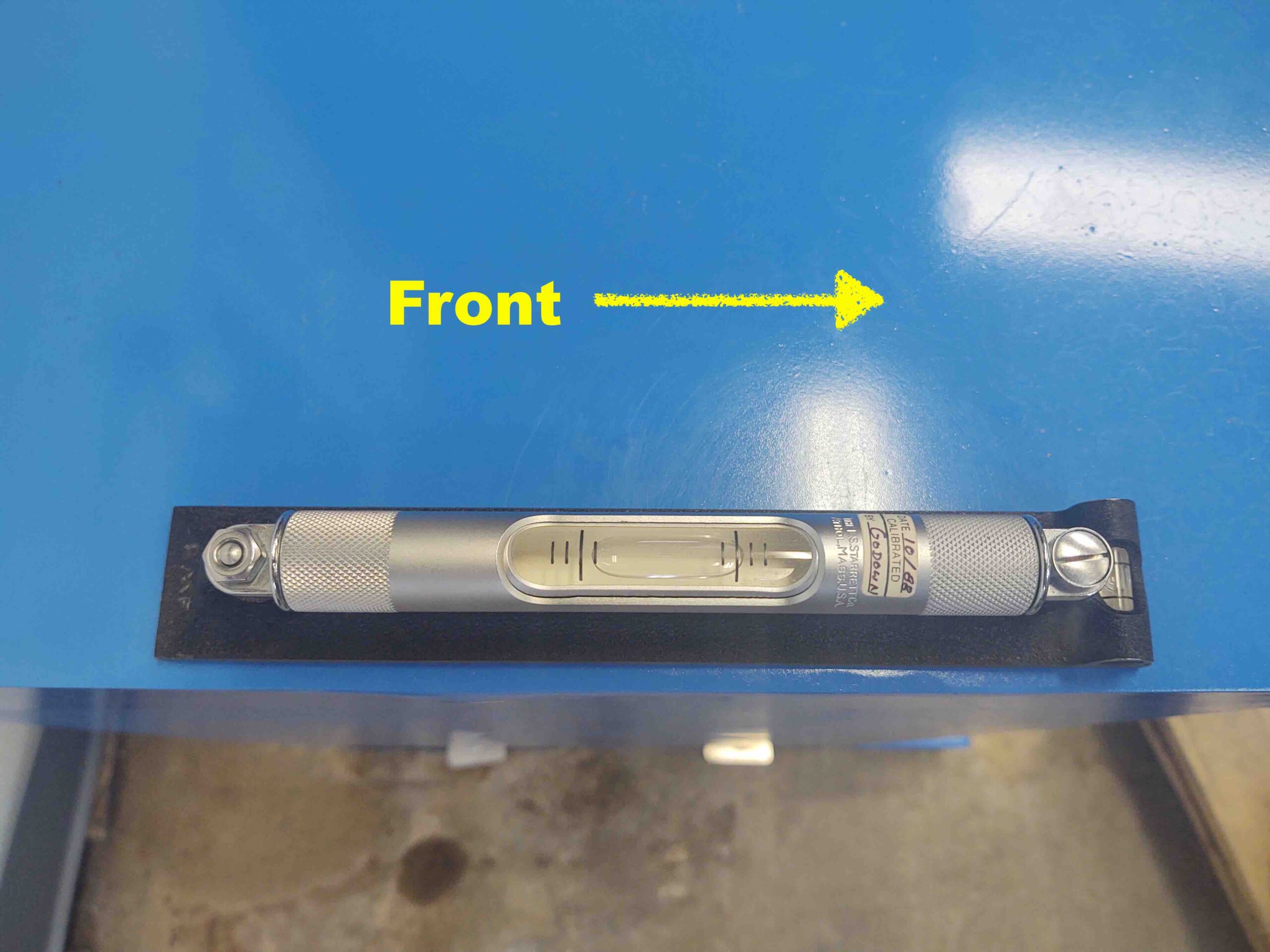 Mill leveling: left side, front-to-back | A Long EZ Push