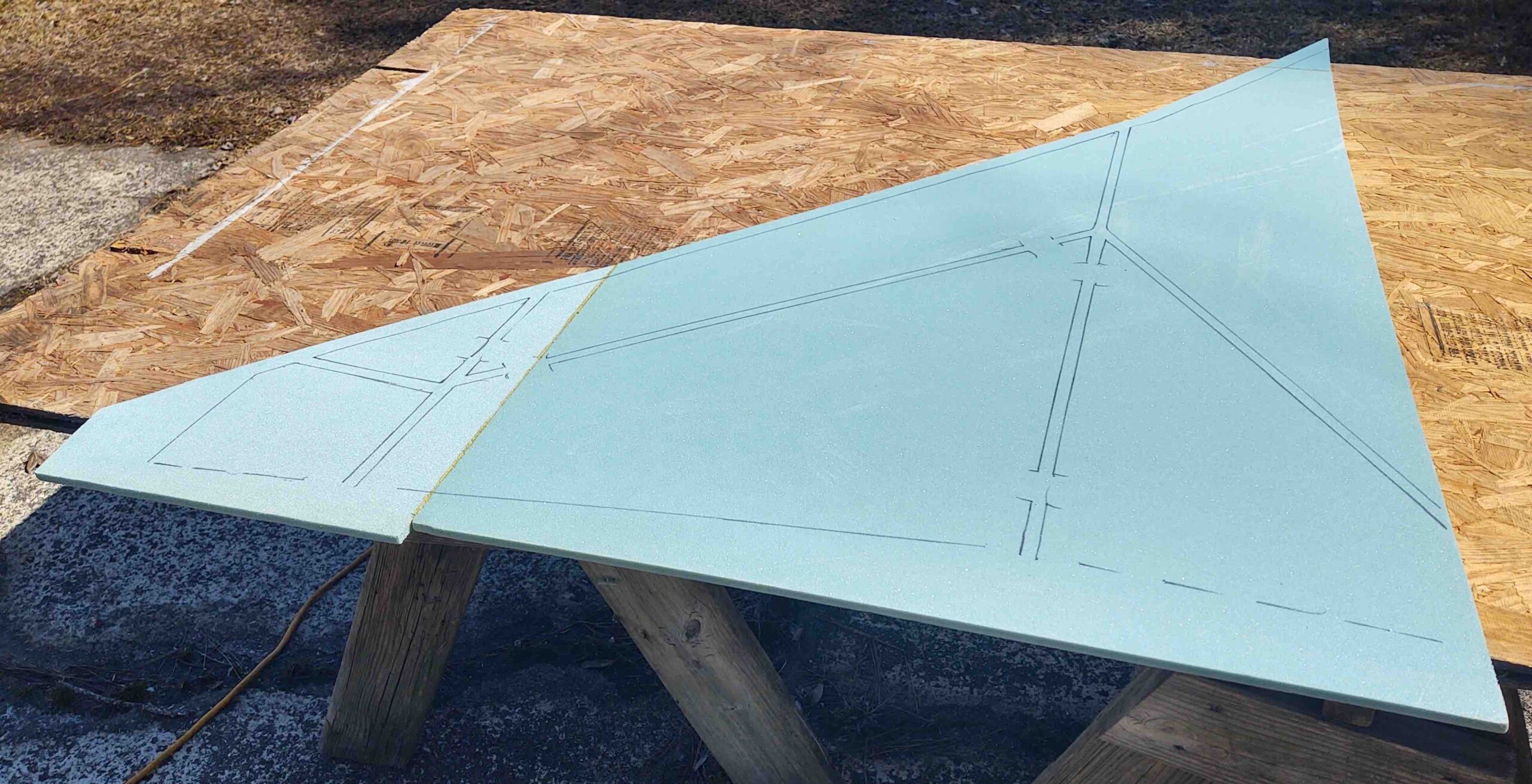 Right strake top foam core | A Long EZ Push