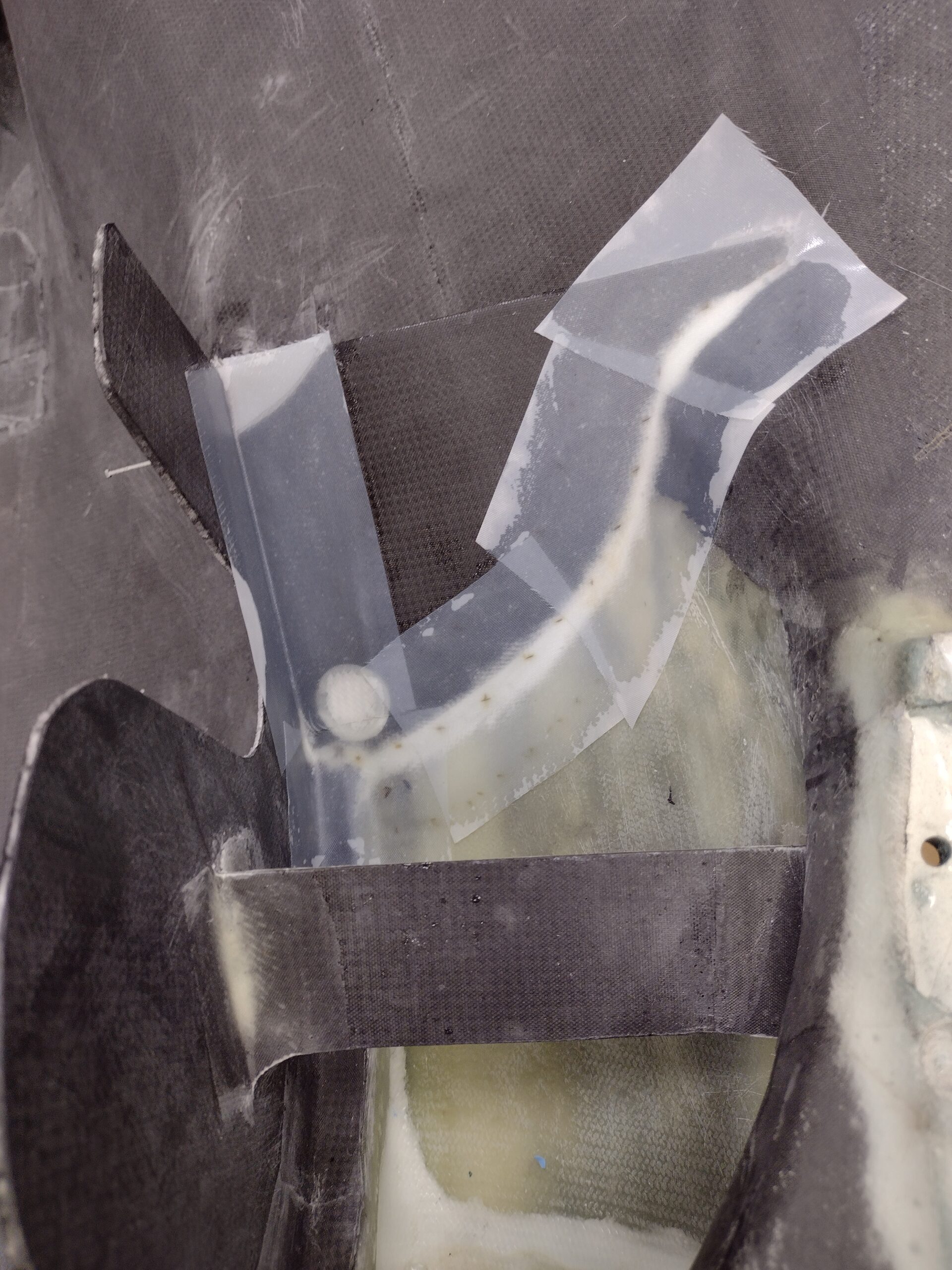 Left armpit intake aft air ramp glassed in place | A Long EZ Push