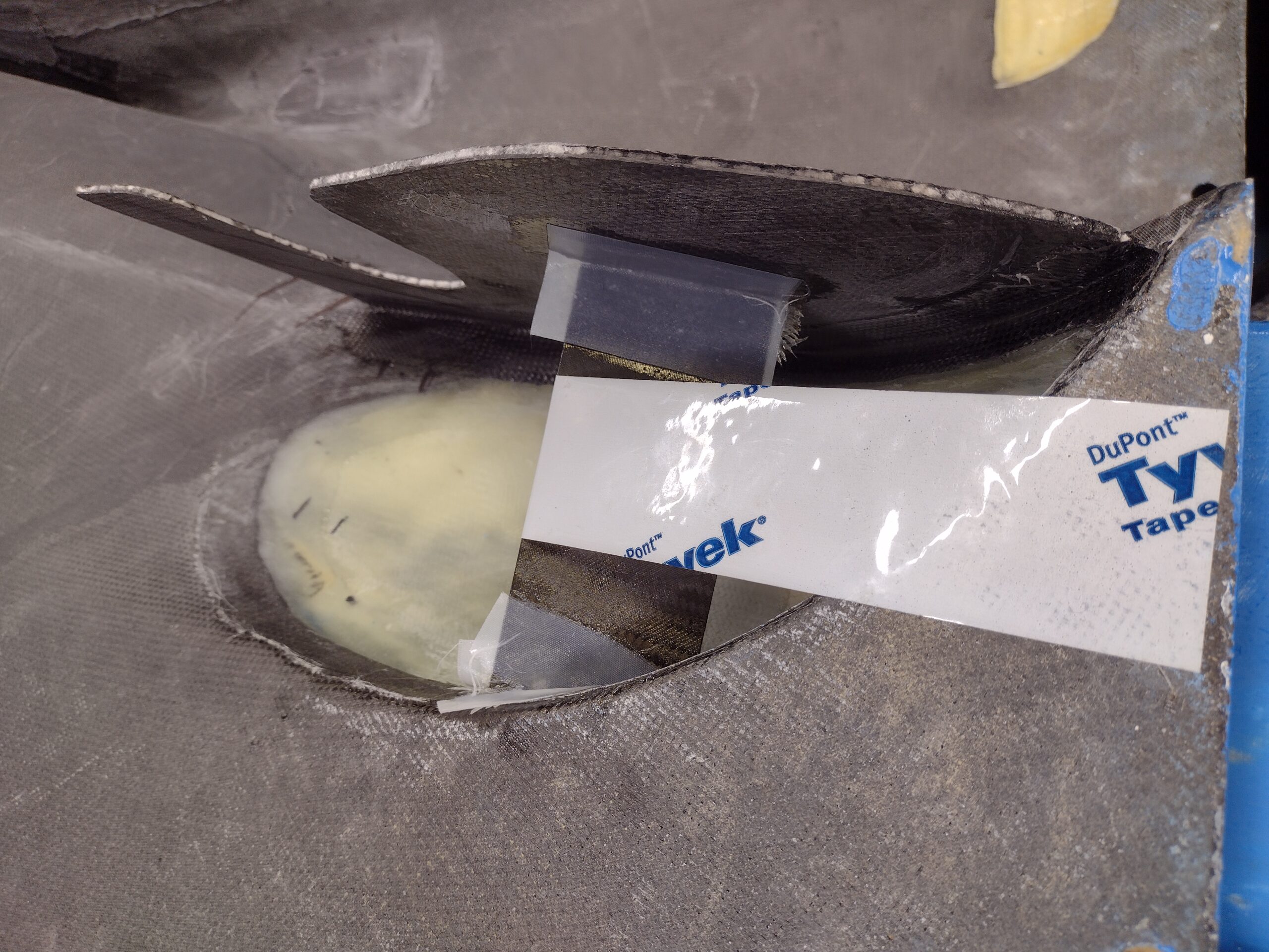 Right armpit intake front air ramp glassed in place | A Long EZ Push