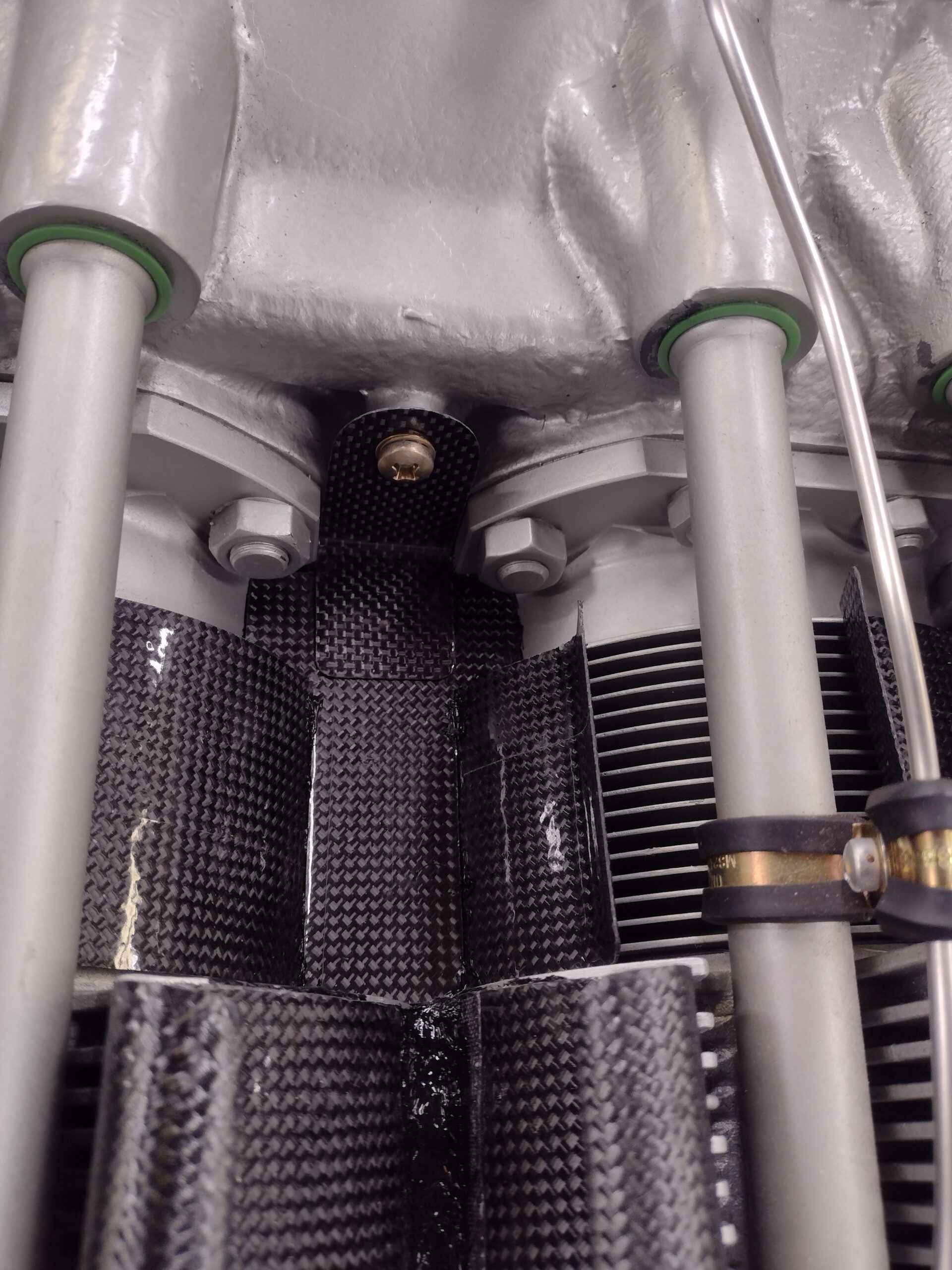 Right inboard inter-cylinder baffle & securing tab installed | A Long ...