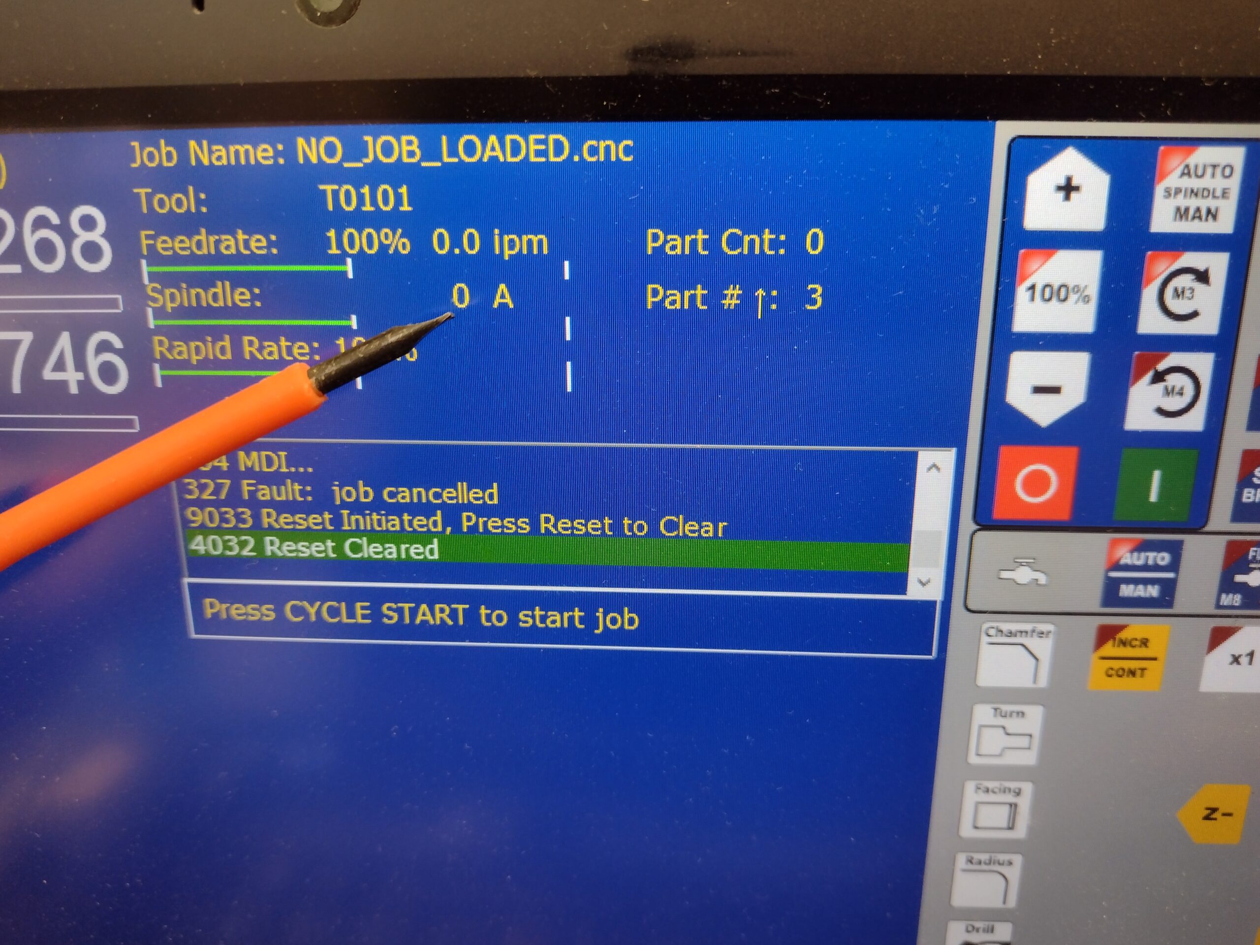 Onscreen RPM readout, verified via spindle encoder | A Long EZ Push